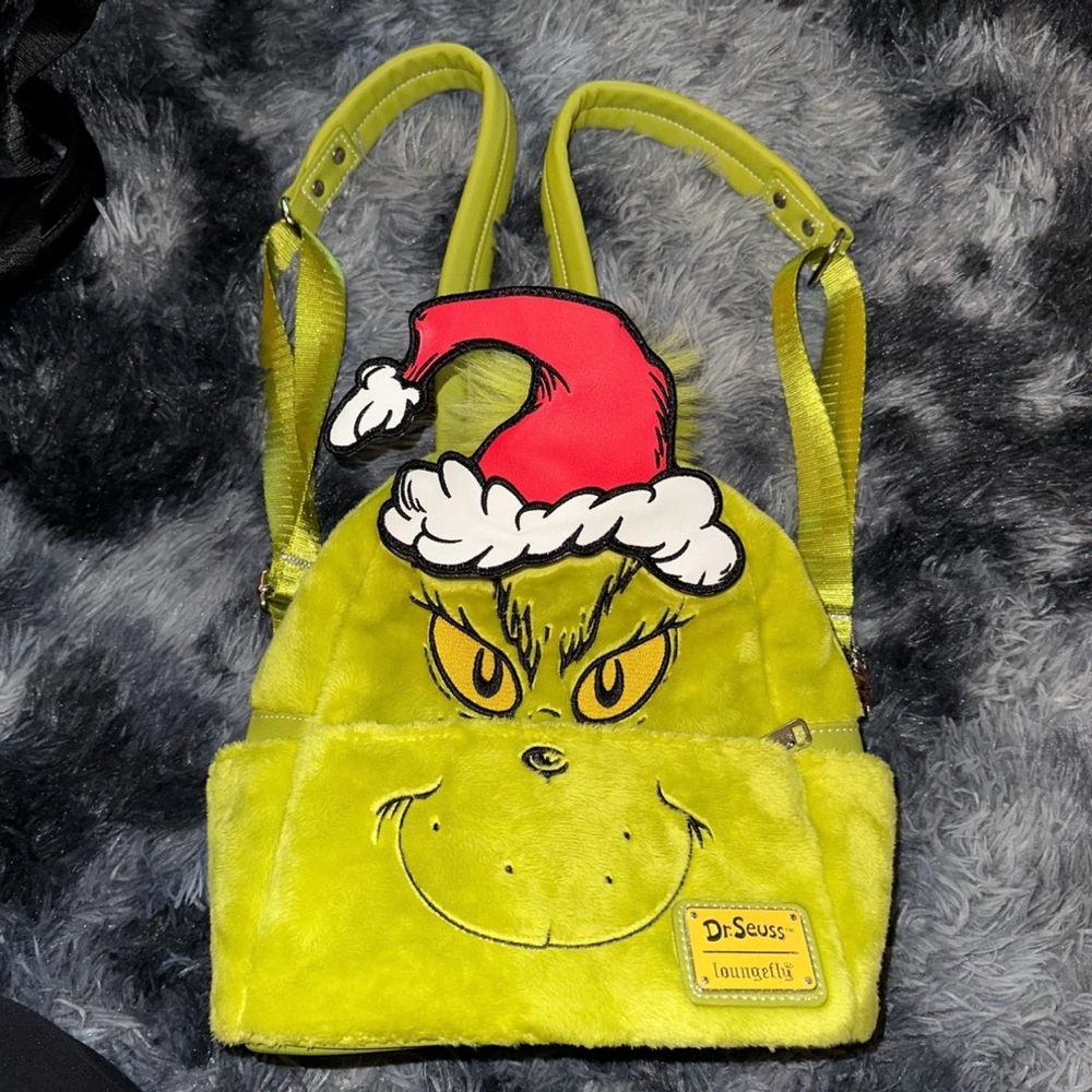 Loungefly Grinch Santa Christmas Mini Backpack - Gem